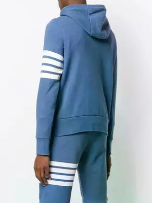 Thom Browne 4-bar Stripe Logo-patch Hoodie