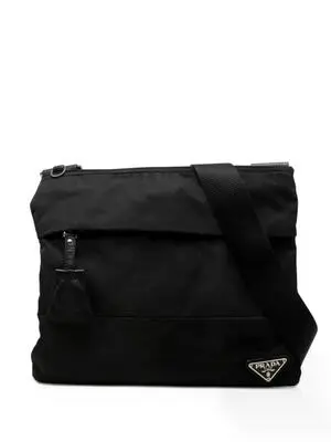 Prada 2013-2026 Tessuto Zip Top Crossbody Bag - Black