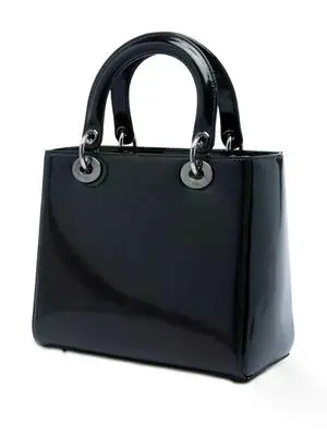 Dior 2013 Medium Patent Lady Satchel - Black