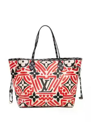 LOUIS VUITTON 2020 Monogram Giant Crafty Neverfull Mm Tote Bag - Red