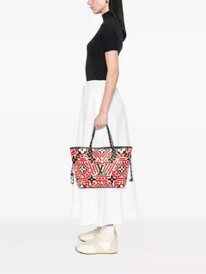 LOUIS VUITTON Monogram Giant Crafty Neverfull Mm Tote Bag - Red