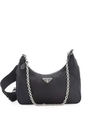 Prada Re-edition 2005 Shoulder Bag Tessuto Small Crossbody Bag - Black