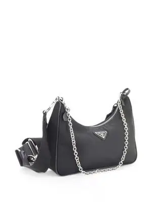 Prada Re-edition 2005 Shoulder Bag Tessuto Small Crossbody Bag - Black