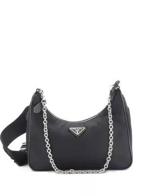 Prada Re-edition 2005 Shoulder Bag Tessuto Small Crossbody Bag - Black