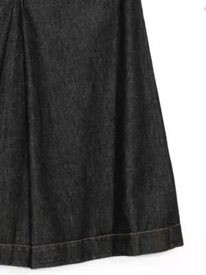 SEMICOUTURE Belted Midi Skirt With Contrast Stitching