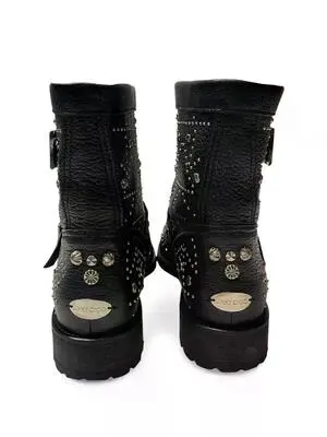 JIMMY CHOO Studded Biker Boots