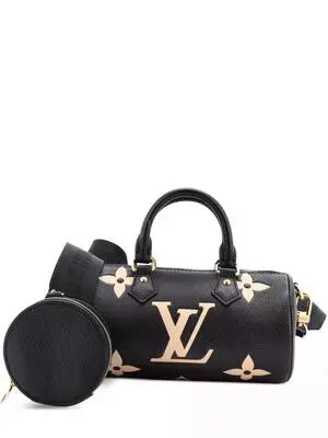 LOUIS VUITTON Papillon Handbag Bicolor Monogram Empreinte Giant Bb Crossbody Bag - Black