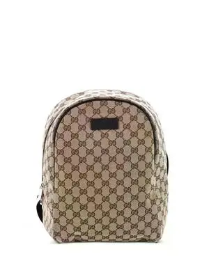 Gucci Zip Around Travel Gg Canvas Backpack - Brown