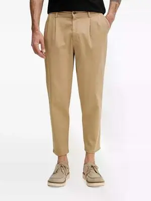 BENETTON Pleated-detail Chino Trousers - Neutrals