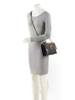 Saint Laurent Leopard Printed Sunset Shoulder Bag