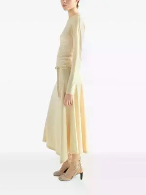 LEMAIRE Fluid Long-sleeve Dress In Silky Jersey Crepe - Neutrals