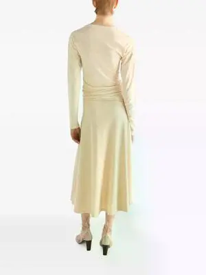 LEMAIRE Fluid Long-sleeve Dress In Silky Jersey Crepe - Neutrals