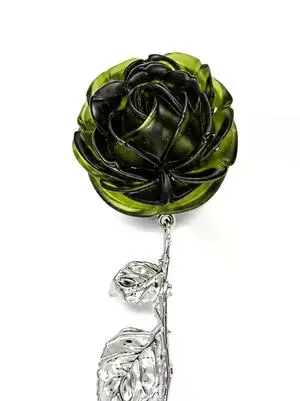 Magda Butrym Asymmetric Rose Pendant Earrings