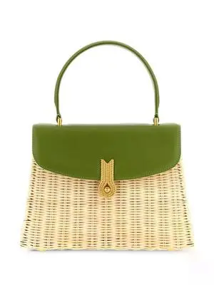 AMATO DANIELE Queen Rattan Braided Wicker Tote Bag - Neutrals