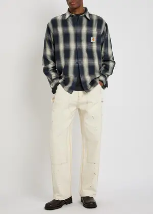 Carhartt Work In Progress Plaid Logo-appliqué Woven Shirt