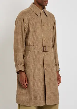 Polo Ralph Lauren Belted Silk And Linen-blend Coat