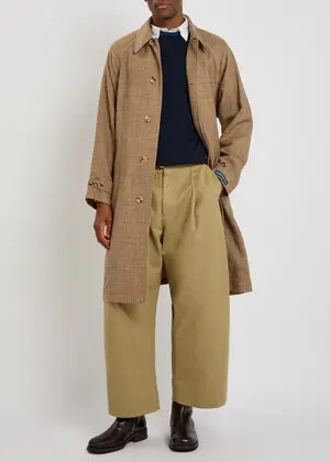 Polo Ralph Lauren Belted Silk And Linen-blend Coat