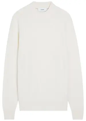 LARDINI Wool And Cashmere-blend Jumper - Cream
