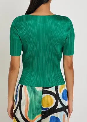 Issey Miyake Pleated Woven Top