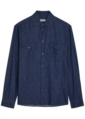 JIL SANDER Chest Pocket Denim Shirt - Navy