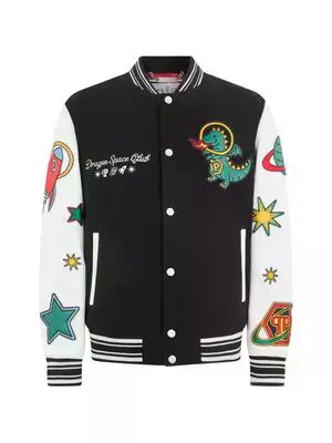 Philipp Plein College Patch-detail Bomber Jacket - Black