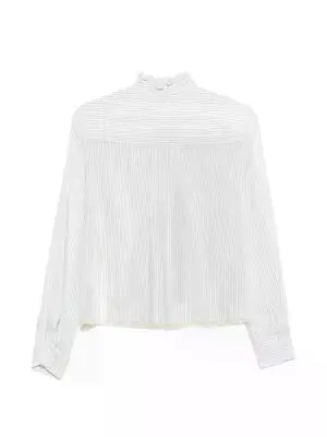 SEMICOUTURE Pinstripe Ruffled Shirt