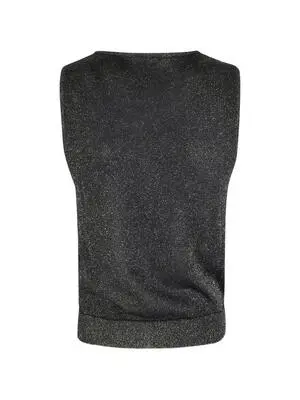 ROBERTO COLLINA Metallic-effect Scoop-neck Top