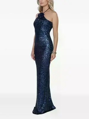 ROSERRY Sequin-embellished Halterneck Dress