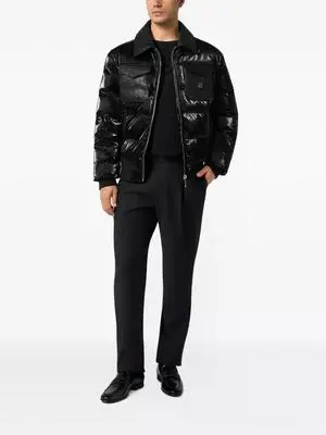 Philipp Plein Croc-effect Insert Puffer Jacket