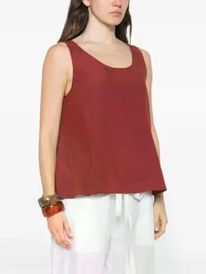 MOUTAKI Sleeveless Scoop Neck Blouse