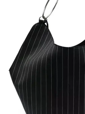 DONDUP Pinstripe-pattern Ring-handle Tote Bag