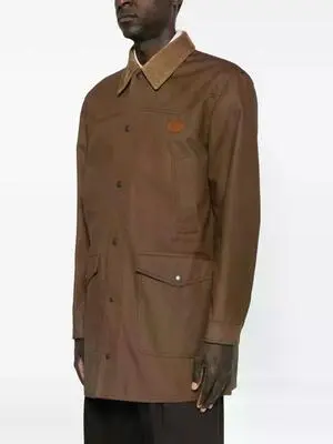 Valentino Garavani Vlogo Signature Waxed-canvas Coat