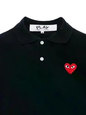 Comme Des Garçons Heart-patch Polo Shirt