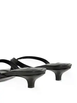 TOTEME Leather Heeled Flip Flops