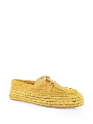PALOMA BARCELO Penelope Lace-up Espadrilles - Yellow