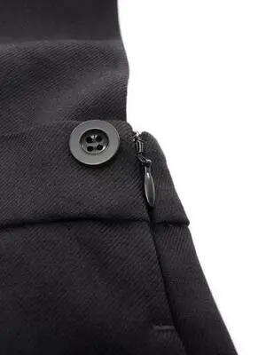 Prada 2010s Backless Suspenders Wool Mini Dress - Black