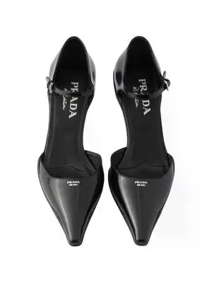 Prada Brushed-leather D'orsay Pumps