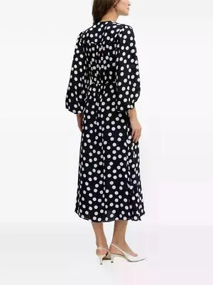 Joseph Ribkoff Polka-dot Button-front Midi Dress