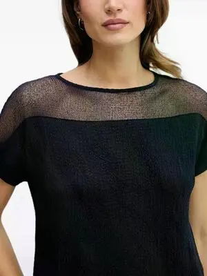 Joseph Ribkoff Mesh-panel Textured Top