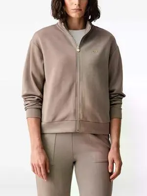 EA7 Logo-plaque Zip-up Track Jacket - Neutrals