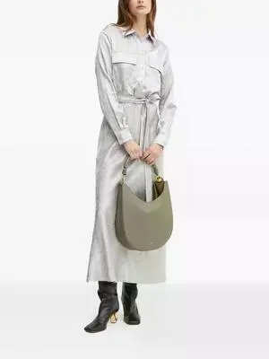 Pinko Long-sleeve Maxi Shirt Dress - Grey