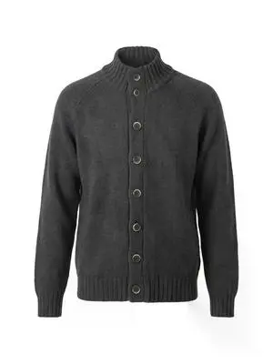Altea Ribbed-knit Button-up Cardigan - Grey