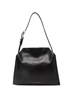 Orciani Small Trinity Tote Bag With Buckle Detail - Black