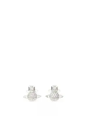 VIVIENNE WESTWOOD Tamia Rhinestone Embellished Earrings - Silver