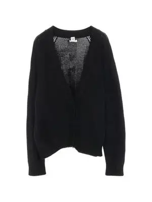 Hermès 2010s V-neck Wool Cardigan - Black