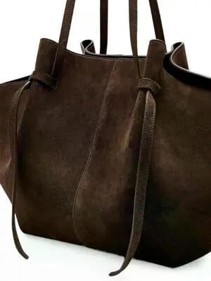 Yuzefi Mochi Suede Tote Bag - Brown