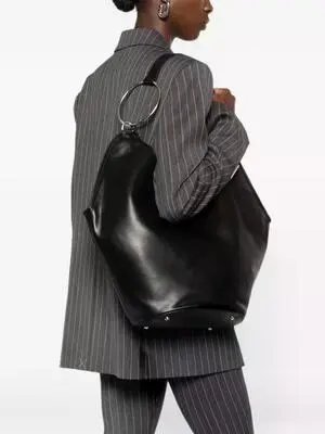 DONDUP Ring-handle Leather Shoulder Bag