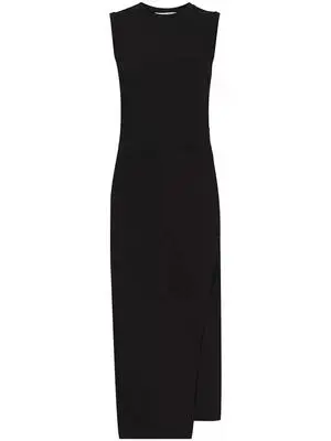 Proenza Schouler White Label Asymmetric Jersey Midi Dress - Black
