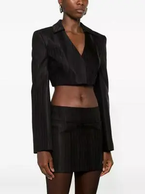 DONDUP Pinstripe-pattern Cropped Blazer