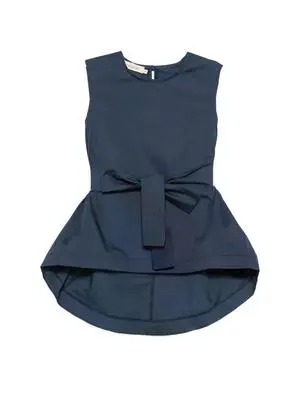 MOUTAKI Sleeveless Tie-fastening Blouse - Blue